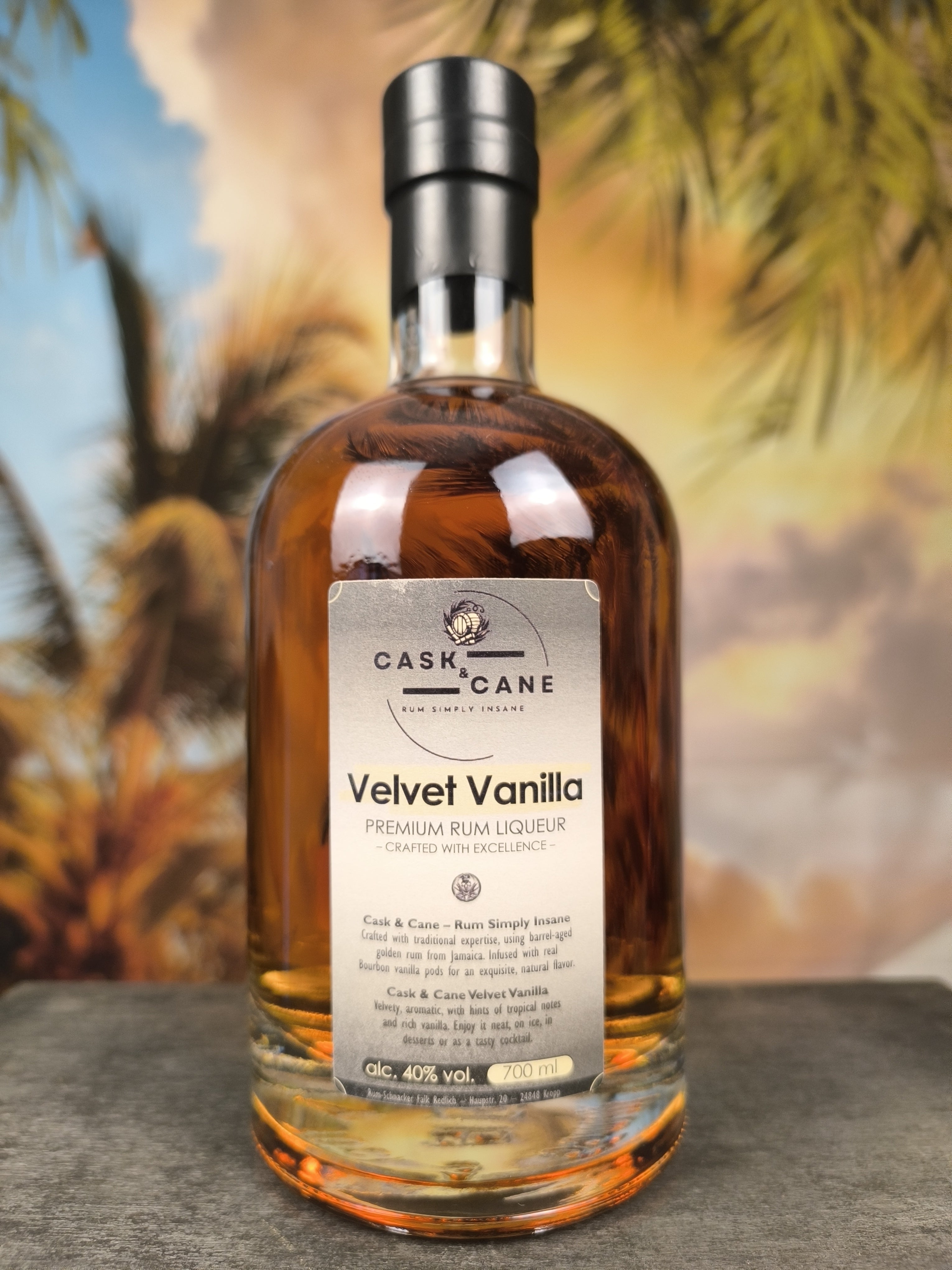 Cask & Cane | Velvet Vanilla - Premium Rum Liqueur - 40% vol. - 700 ml ...